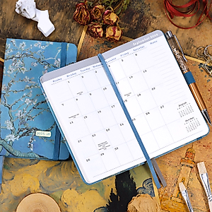 2023-2026 Monthly Pocket Planner/Calendar - 3 Year Monthly Planner 2023-2026, Jul 2023 - Jun 2026(36 Months), 6.3" x 3.8", with 61 Notes Pages, Inner Pocket, 2 Bookmarks, Pen Holder & Elastic Closure