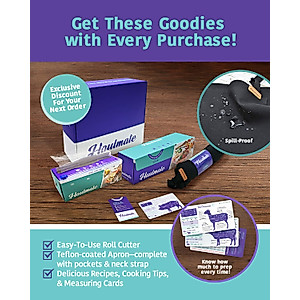 HAULMATE Vacuum Sealer Bags 11"x50' and 8"x50' 2 Rolls. Commercial Grade, BPA Free, Heavy Duty, Great for vac storage, Meal Prep or Sous Vide