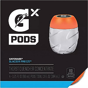 Gatorade Gx Hydration System, Non-Slip Gx Squeeze Bottles Or Gx Sports Drink Concentrate Pods Essentially for Southern Basics (8 Count) (Glacier Freeze)
