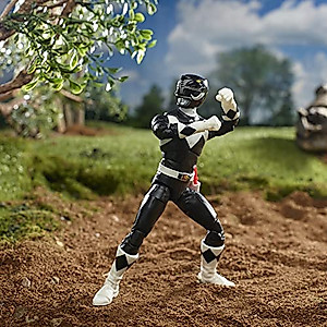 Power Rangers Lightning Collection Mighty Morphin Black Ranger 6-Inch Premium Collectible Action Figure Toy with Accessories