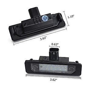 RUXIFEY LED License Plate Light Lamps Compatible with 2009 to 2019 Ford Flex, 2008 to 2011 Focus, 2006 to 2012 Fusion, 6000K White - Pack of 2