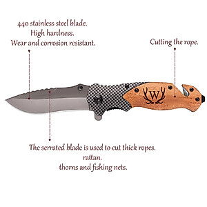 Fodiyaer Gifts For Men - Engraved Pocket Knife With Gift Box - Perfect for Christmas, Fathers Day, Birthday, Anniversary, Graduation.