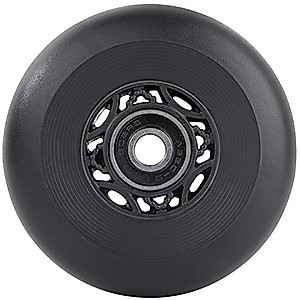 AOWISH 4-Pack Inline Skate Wheels Outdoor Asphalt Formula 90A Aggressive Blades Roller Skates Replacement Wheels with Speed Bearings ABEC 9 and Floating Spacers (Black, 80mm)