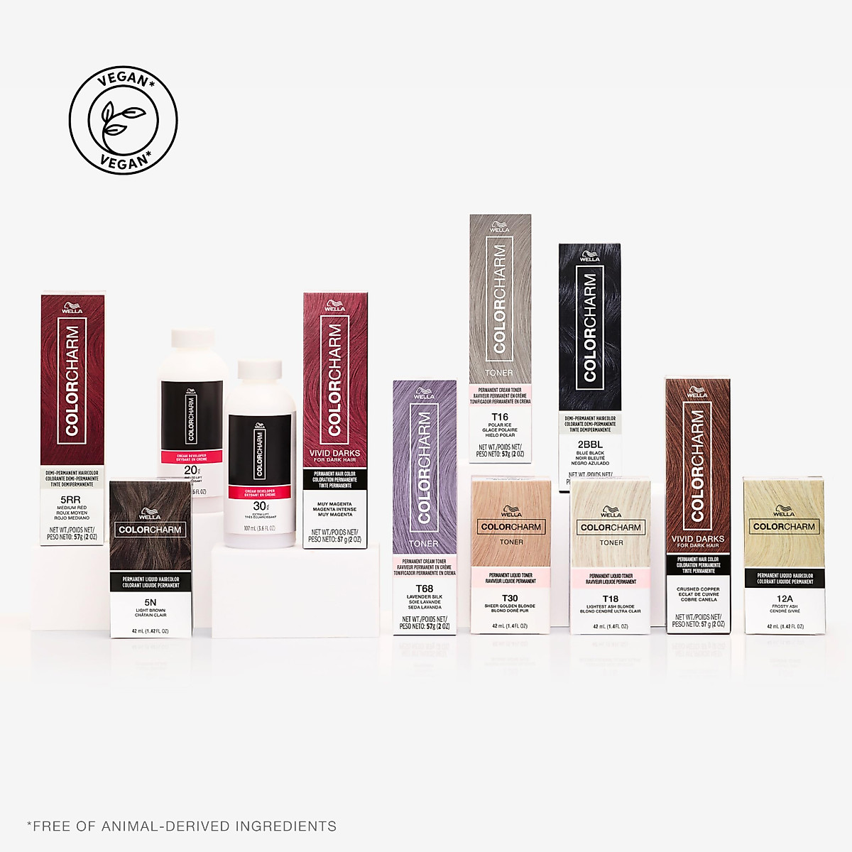 COLORCHARM Demi Permanent Hair Color 5VV Plum Brown Gloss, Refresh & Tone 2 Fl Oz