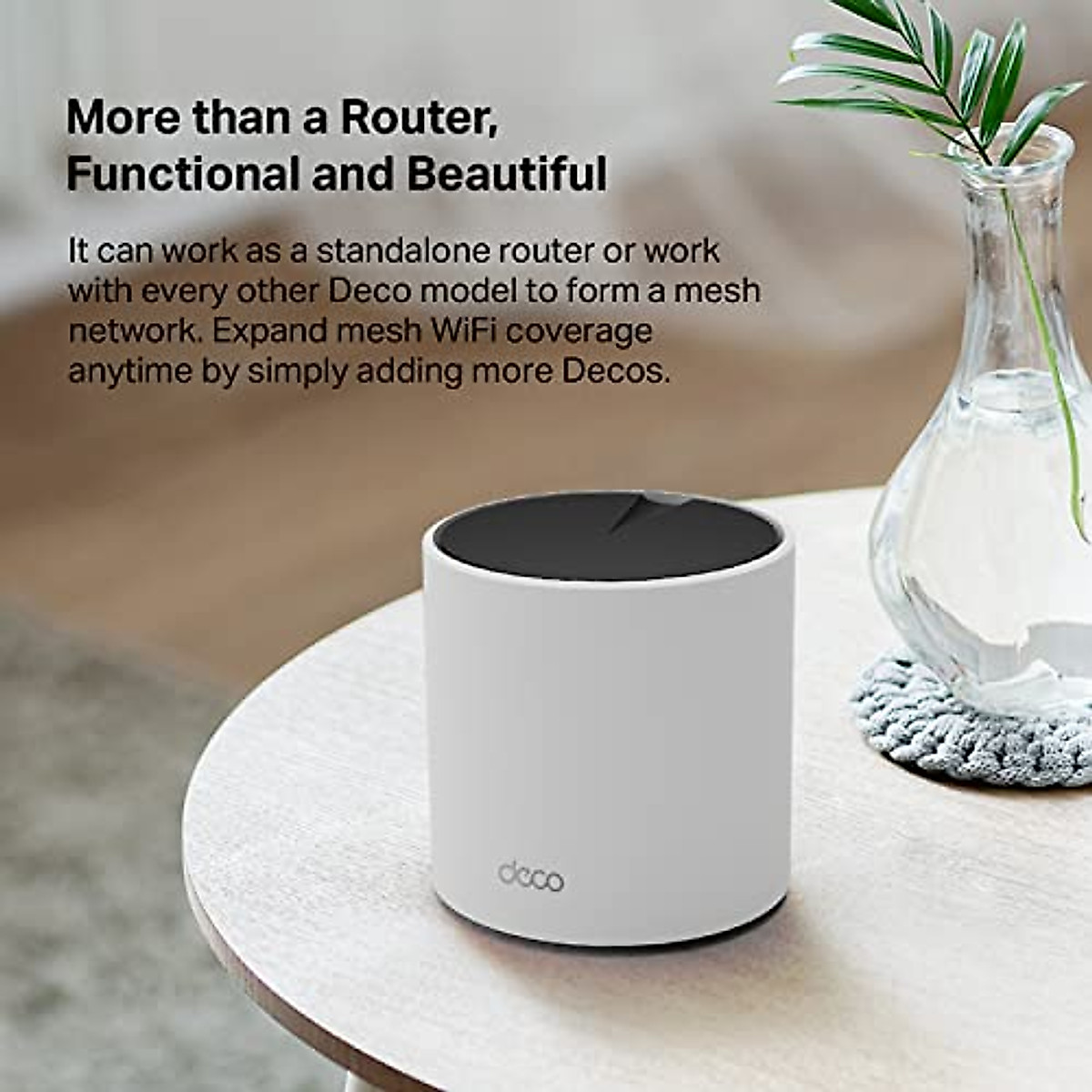 TP-Link Deco AX3000 WiFi 6 Mesh System Deco X55- Covers up to 2500 Sq.Ft., Replaces Wireless Router and Extender, 3 Gigabit Ports, Supports Ethernet Backhaul(1-Pack)