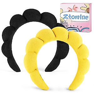 Ztomine Spa Headbands for Washing Face or Facial, Set of 2 Skincare Headbands, Terry Cloth Headband Face Wash Headband Combo Pack - Puffy Makeup Headbands for Face Washing, Mask, Skin Treatment