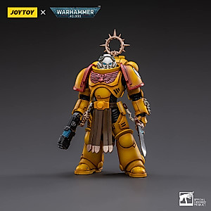 JOYTOY Warhammer 40,000 1/18 Action Figure Imperial Fists Veteran Brother Thracius Model(5.1Inch)