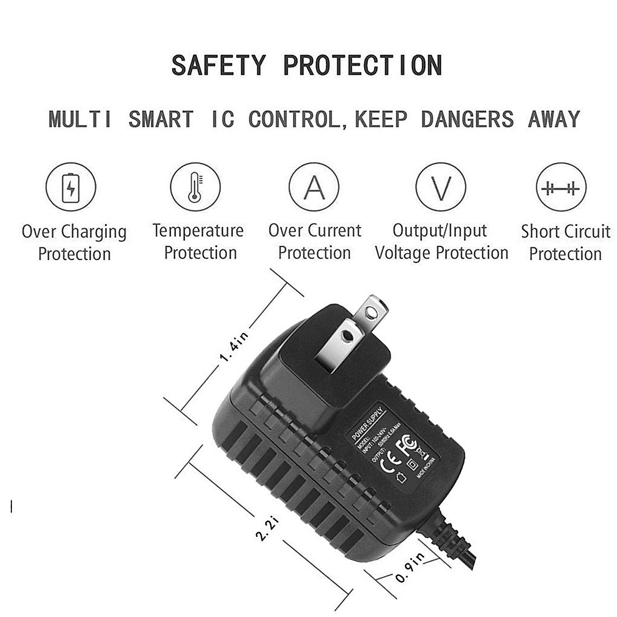 4.9V Charger for Andis Slimline Pro T-Blade Trimmer D-8 32490 32400 32475 32810 32690 33785 32445 32485 32680 AC/DC Adapter for Andis Shaver Power Cord