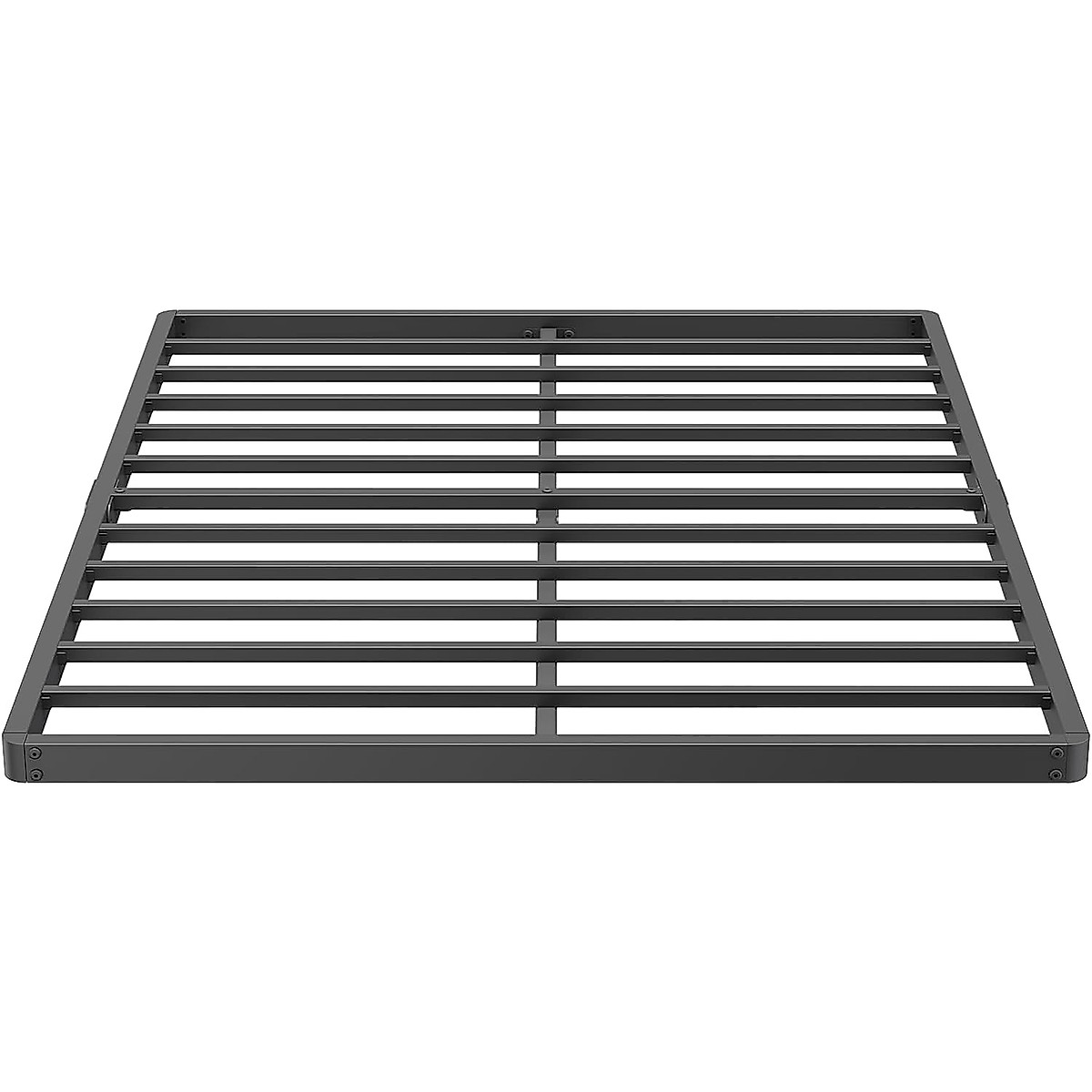 Aardhen Twin 2 Inch Box Spring & Bed Slat Replacement/Metal Frame with Steel Slats/Quick Lock Bunkie Board/Easy Assembly