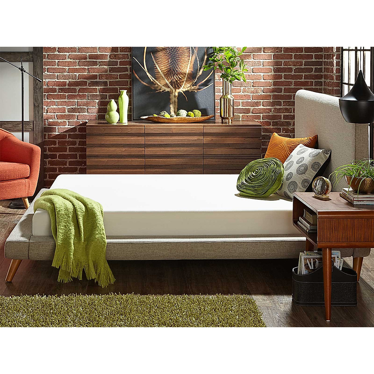 Live and Sleep Classic 8 Inch Medium Firm Memory Foam Mattress - Bed in a Box with Firm Body Support, CertiPUR Certified - RV Short Queen Size