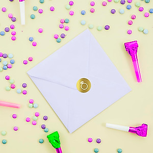 Andaz Press Chocolate Drop Labels Trio, Metallic Gold Ink, Wedding Bridal Shower, 240-Pack, Fits Kisses, Not Gold Foil, Gold Stationery, Invitations, Decorations