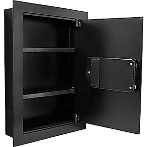 Barska Biometric Fingerprint Security Wall Safe 0.52 Cubic Ft