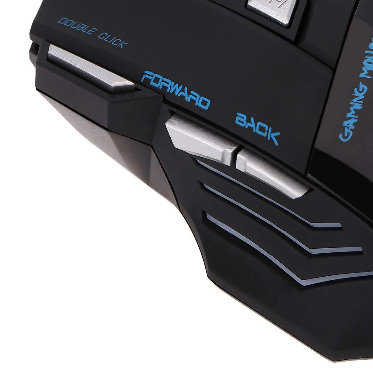 Minelody Game Mouse, Proteus Spectrum Tunable Gaming Mouse USB 2.0 7-Button Wired Esports Gaming Mouse Black