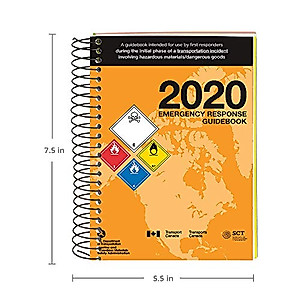 2020 Emergency Response Guidebook (ERG) - English - 5.5 inch x 7.5 inch (Standard Size),Spiral Bound - J.J.Keller and Associates - Helps Satisfy 49 CFR 172.602 DOT Requirement