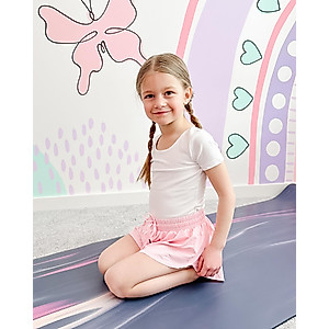 Stelle Leotard for Girls Toddler Ballet Leotards Dance Gymnastics Outfits with Bow Back (White, 5T)