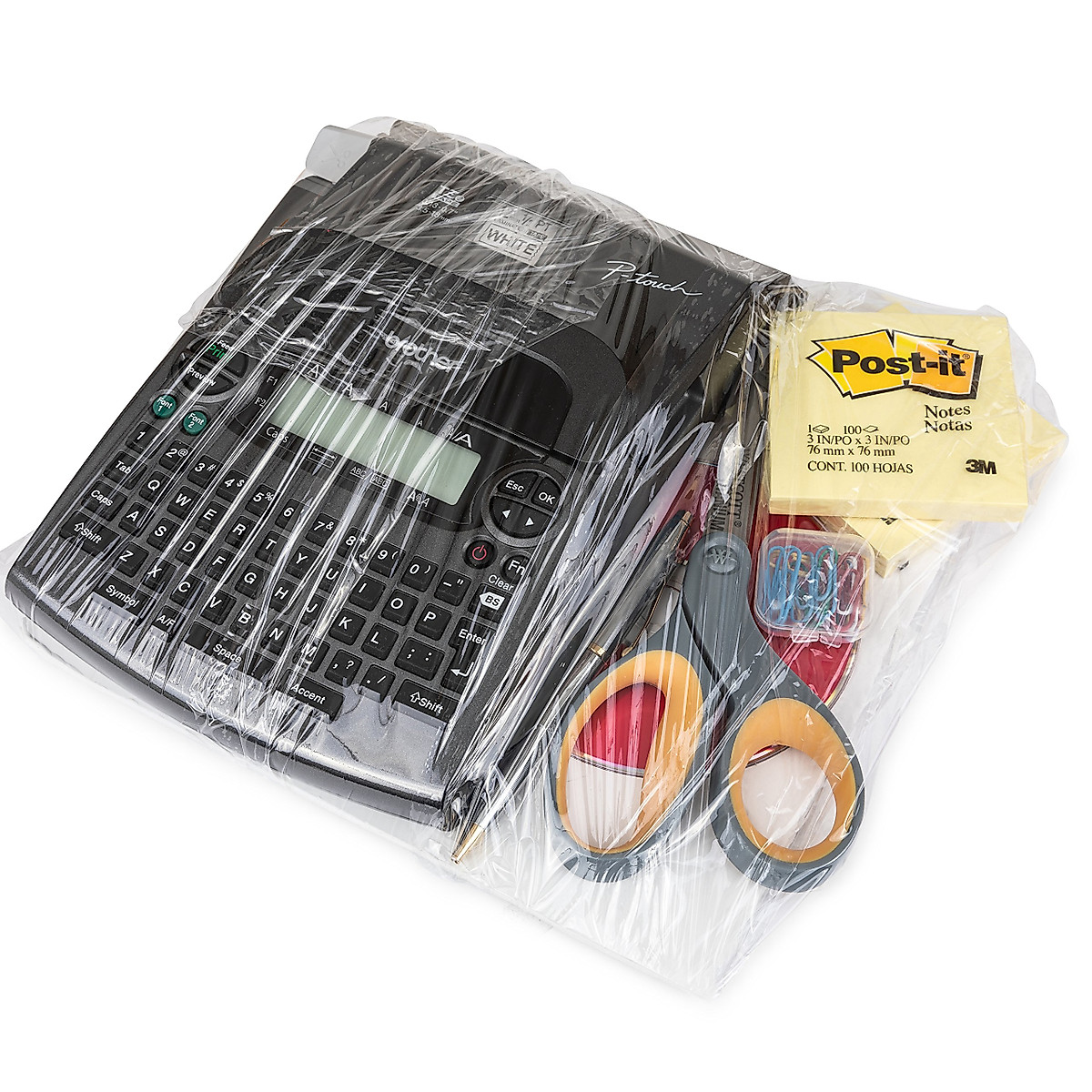 Sam Wrap (R) Stretch Wrap 5" x 1000' Roll with Handle, 80 Gauge Extra Thick Durable Self-Adhering Plastic Wrap for Moving, Packing Wrap Industrial Strength, Clear Plastic Pallet Shrink (2 Pack)