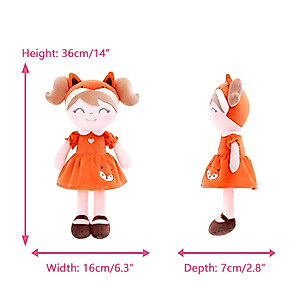 Gloveleya Dolls Baby Plush Toy Girl Toys Girl Gifts First Baby Doll Soft Toys Plush Fox Toy 15" with Gift Bag
