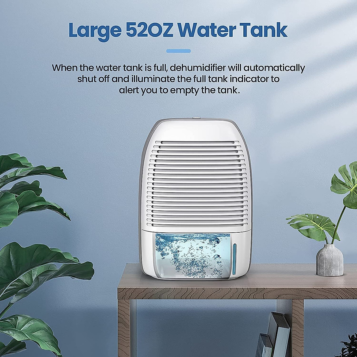 Afloia Dehumidifier for Home 52oz(1500ml) Capacity Ultra Quiet for 2200 Cubic Feet (250 sq ft) Portable Dehumidifiers for Bathroom, Bedroom, Dorm Room, Baby Room, RV