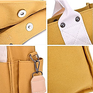 Canvas Tote Bag for Women Large Capacity Shoulder Bag Aesthetic Purses Handbags with Multiple Pockets