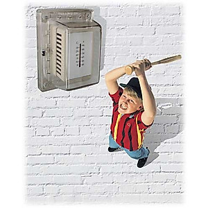 Uni-Gard, Inc. UG-3A, Large ALMOND Thermostat Guard with Key Made of LEXAN (Polycarbonate, more durable than acrylic/plastic) to PREVENT TAMPERING.
