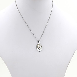 NA Oval Virgin Mary Mustard Seed Christian Pendant Religion Necklace for Women, Stainless Steel Prayer Faith Jewelry (White)