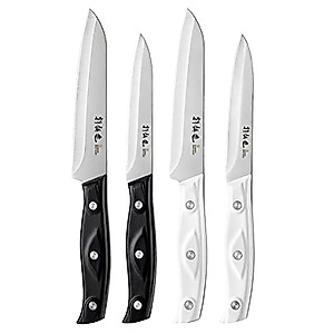 4PCS Paring Knife - 4/4.5 inch Fruit and Vegetable Paring Knives - Ultra Sharp Kitchen Knife - Peeling Knives - German Stainless Steel-ABS Handle