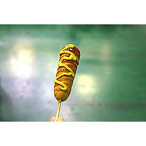 KingSeal Bamboo Wood Corn Dog Skewers, Sticks, 8.75 Inches, 5mm diameter, Commercial Bulk Pack - 1000 Count