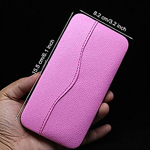 NUOMI Tweezers Storage Cases PU Outer Layer Rectangle Protective Box Makeup Tools Small Organizing Bags for Eyelash Curler/Eyelash Extension Tweezers/Scissors/Grooming Tool, White