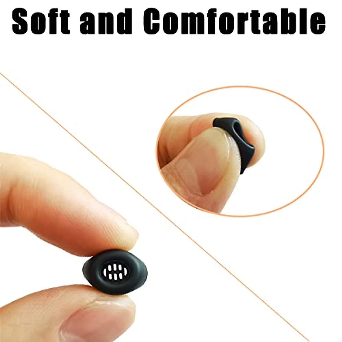 Luckvan Earbuds Tips for Jabra Elite 85t Ear Tips Replacement for Jabra 85t True Wireless Earbuds, Black