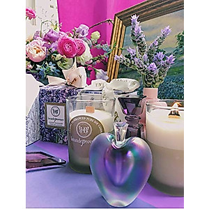 HB Botanicals Luxury Candle Lavande Provence Highly Scented Soy Candle Lavender Wax. Clean Burn in 7.5 Oz Frosted Gold Glass. Beautiful Gold Embossed Gift Box. Gift Wrapped! Safe Cotton Wick