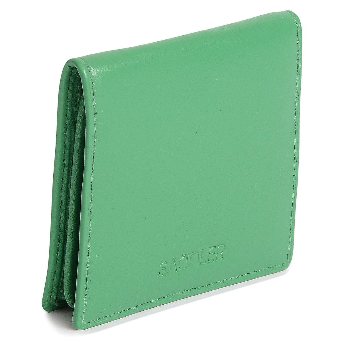 SADDLER Womens Luxurious Leather Mini Coin Tray Purse | Designer Ladies Change Pouch |Gift Boxed - Green