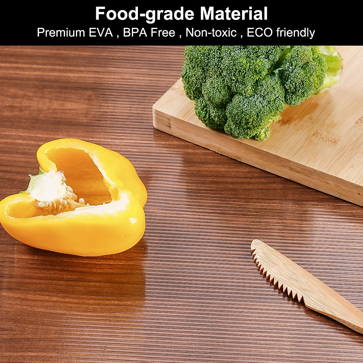 Updated Cooyes Drawer Liner – Durable EVA Shelf Liners for Kitchen Cabinets Non-Adhesive – Non-Slip Shelf Liners for Cabinets – Modern Brown Color – Waterproof Oil Resistant Kitchen Cabinet Liner