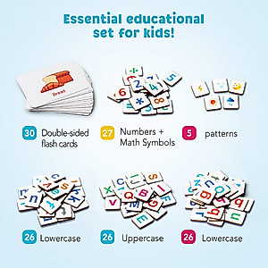 Coogam Magnetic Letters Numbers Alphabet Fridge Magnets ABC 123 Educational Toy Set Preschool Learning Spelling Counting Uppercase Lowercase Math for 3 4 5 Years Kid Toddler