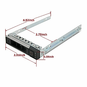 Lot of 2pcs 2.5" DXD9H SSD SAS SATA Hard Drive Caddy for Dell 14th Gen R440 R640 R740 R740xd R940 R6415 R7415 R7425 Servers Hot Swap Bracket by Bthebkrs