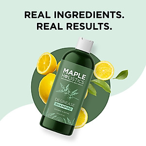 Extra Clarifying Shampoo and Scalp Scrubbers - Sulfate Free Cleansing Shampoo for Oily Hair Care with Hair Shampoo Brush and Scalp Exfoliators Made with Recycled Wheat Straw and Soft Silicone 16oz