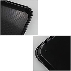 Teyyvn Black 4-Pack Plastic Fast Food Serving Tray, 17.25" x 13.35"