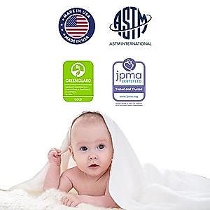 Dream On Me Starbright Breathable Fiber Crib and Toddler Mattress, Greenguard Gold Certified, Periwinkle
