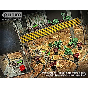 LITKO Combat Mega-Marker Set Compatible with WH:KT, Translucent Red & Red (30)