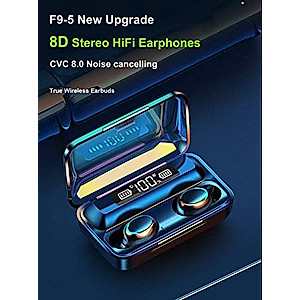 Wireless Earbuds, TWS Bluetooth 5.0 Earbuds, Sport Headphones Matte Design Earbuds with Battery Charging Case by MDNS