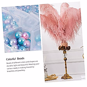 2 Boxes Imitation Pearl Jewelry Beads Nail Pearl Pearls Beads for Jewelry Making Scatter Nail Art Pearls Gemstone Beads Manicure Kit Beads for DIY Jewelry Jewelry Beads Plastic