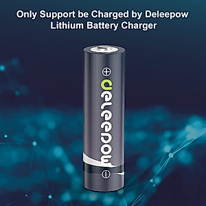 Deleepow 1.5V Rechargeable AA Batteries 3400mWh AA Lithium Rechargeable Batteries 1500 Cycle(Only Batteries)