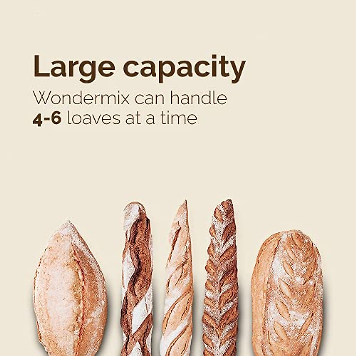 WONDERMILL -Complete Bread Dough Mixer Machine with Dough Hook -Bread Kneader and Dough Maker - Dough Kneading Machine Mixers Kitchen Electric Stand Mixer -Upgraded Wondermix Revolution Kitchen Mixer