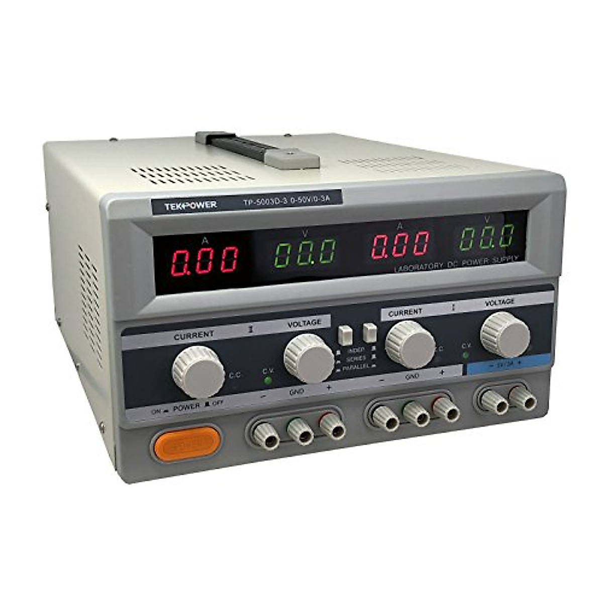 Tekpower TP5003D-3 Digital Variable Triple Outputs Linear-Type DC Power Supply, 0-50 Volts @ 0-3 Amps