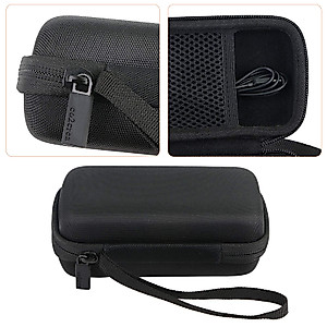 co2CREA Hard Case Compatible with Tascam DR-10L / DR-10L Pro Ultra Portable Personal Recorder Digital Audio Recorder Lavalier Microphone (Black Case)