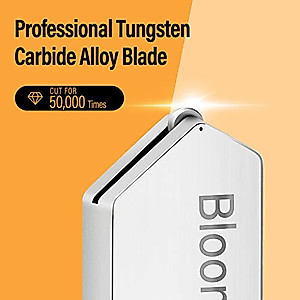 Glass Cutter Tool Set, 2-20mm 5pcs Glass Cutter Kit with Portable Storage Box, Pencil Style Oil Feed Carbide Tip with 2 Bonus Blades and Screwdriver for Cutting Stained Glass, Tiles, Mirror, Mosaic