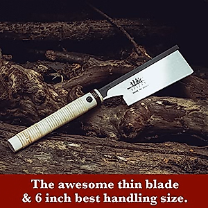 SUIZAN Japanese Pull Saw Hand Saw 6 Inch Dozuki Dovetail Saw Tenon Saw for Woodworking tools Gifts