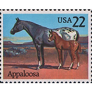 USPS Horse Breeds 1985 Full Sheet of 40 x 22 Cent Stamps Scott 2155-58