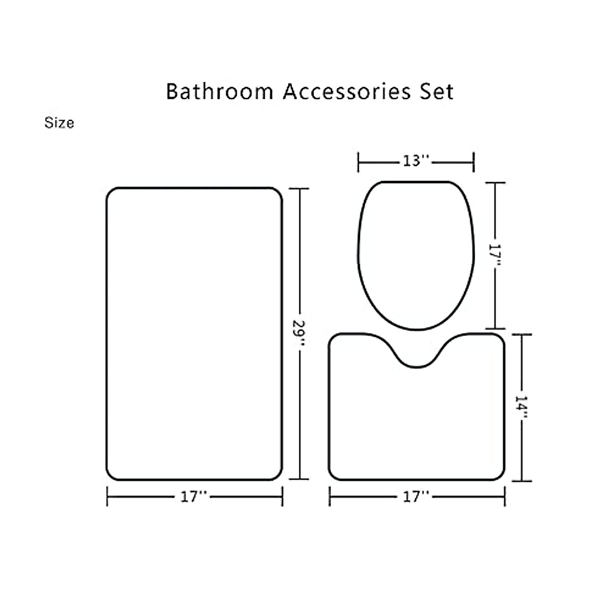 Funny Highland Cow Bathroom Rugs Sets with U-Shaped Mat, Toilet Lid Cover, Non-Slip Bathroom Rugs Carpet, Farmhouse Western Cattle Bull on Grey Marble Water Absorbent Bath Rugs, 3 Pcs