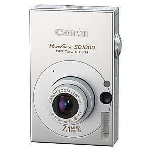 Canon PowerShot SD1000 7.1MP Digital Elph Camera with 3x Optical Zoom (Silver) (OLD MODEL)