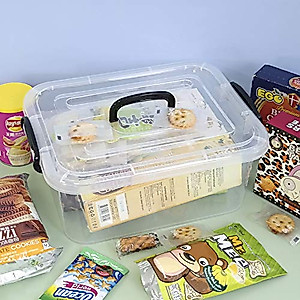 Bringer 2-Pack Plastic Storage Boxes, 8 L Clear Latch Boxes